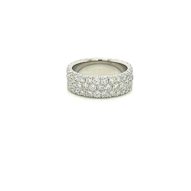 Multi-Row Diamond Eternity Band (3.41cttw) – Princess Diamonds